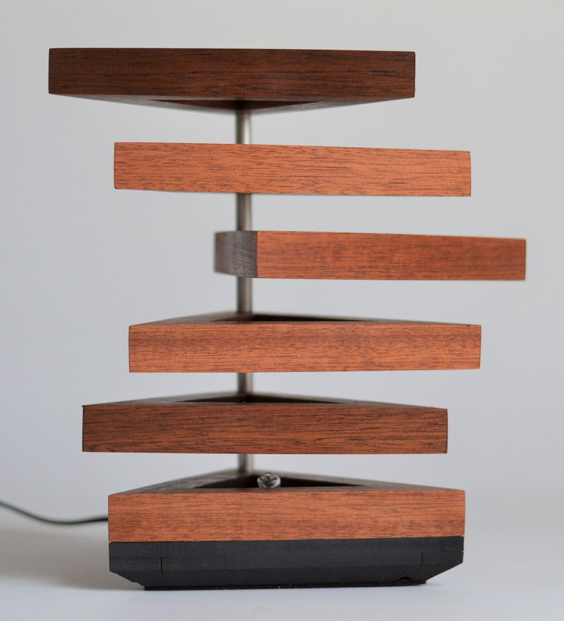 Wooden Desk Lamp Adjustable Triangles Accent Lamp Lampit Design - Etsy