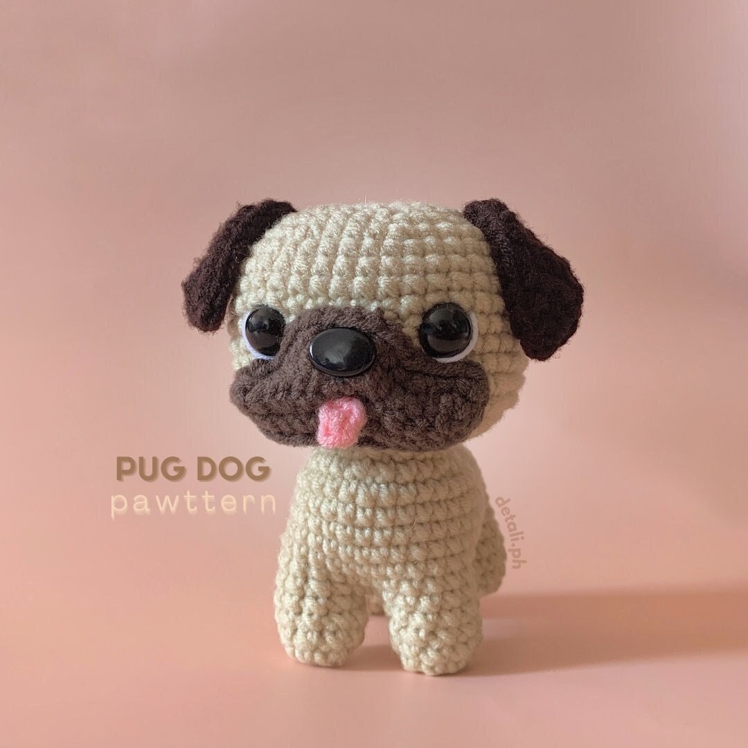 Cute Pug Crochet Pattern | Dog Crochet Pattern, Crochet Plush Pattern ...