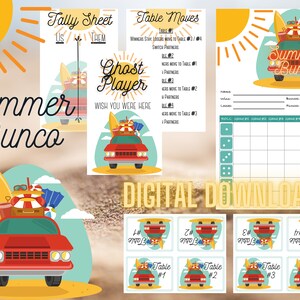 Summer Bunco Set! Sunshine-y Bunco Score Cards, Tally Sheets, Ghost ...