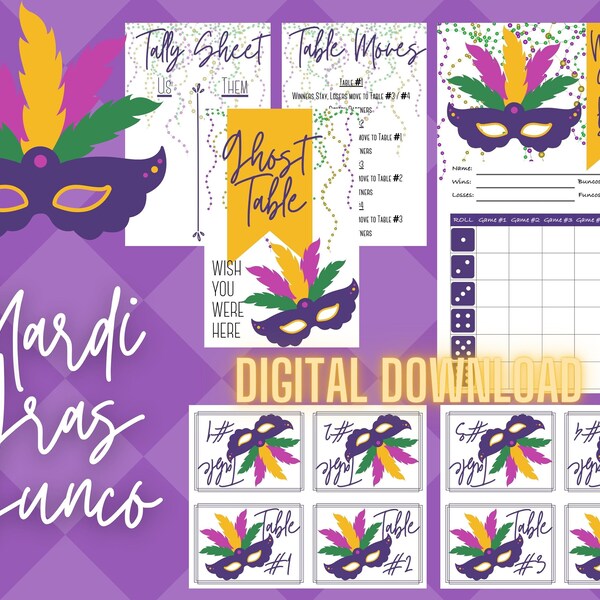 Mardi Gras Printable - Etsy