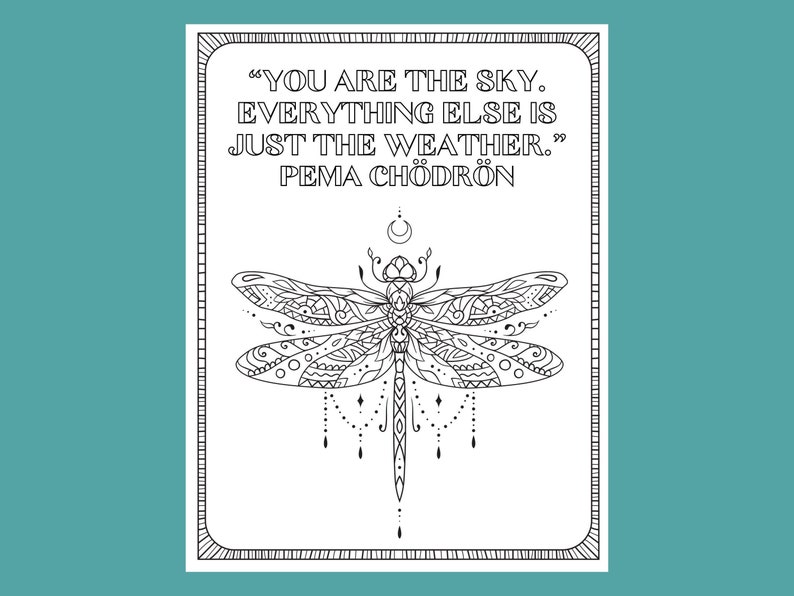 Mindfulness Coloring Pages - Etsy