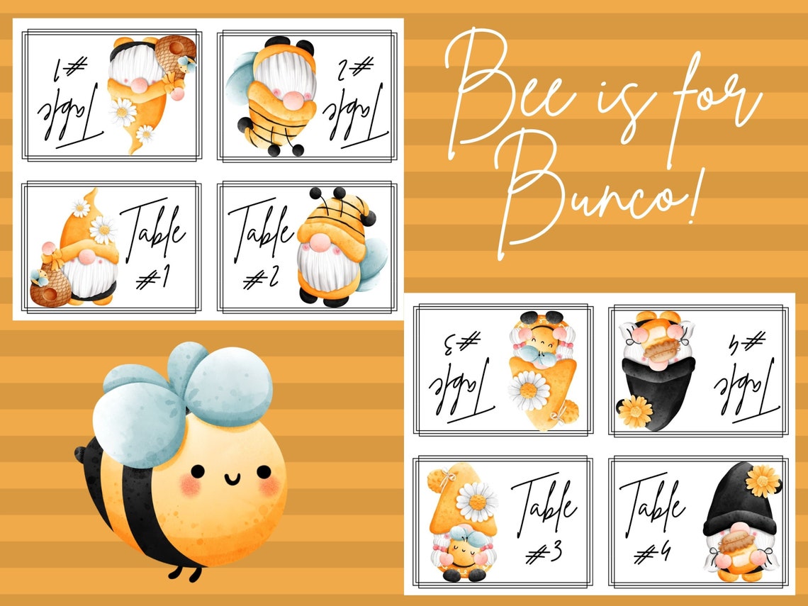 Bee is for Bunco Spring/summer Bunco Score Cards Tally - Etsy