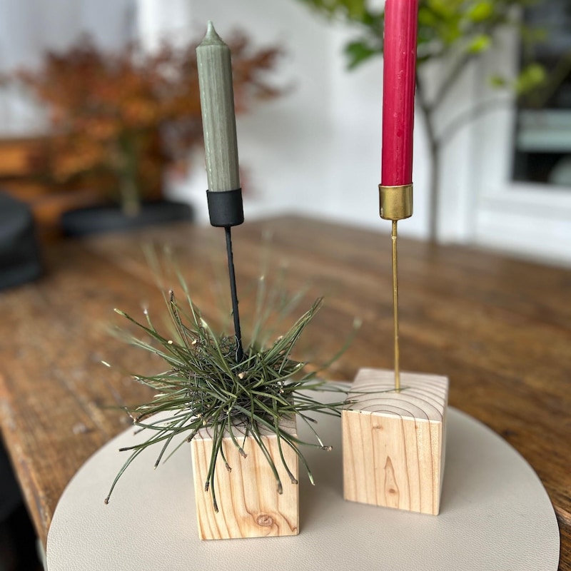 Metall kerzenständer holz - Etsy.de