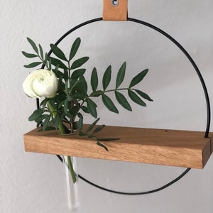 Hanging Test Tube Vase // Wreath With Flower Holder - Etsy