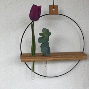 Hanging Test Tube Vase // Wreath With Flower Holder - Etsy