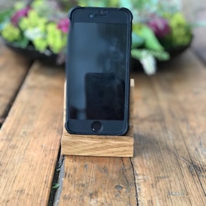 Smartphone Holder Made of Oak Wood // Mobile Phone Holder - Etsy