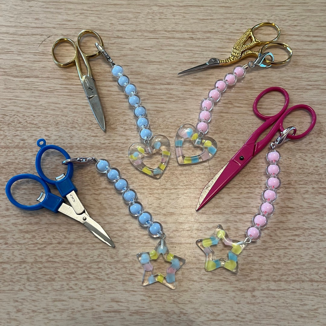 Hearts & Stars Scissor Fob - Etsy