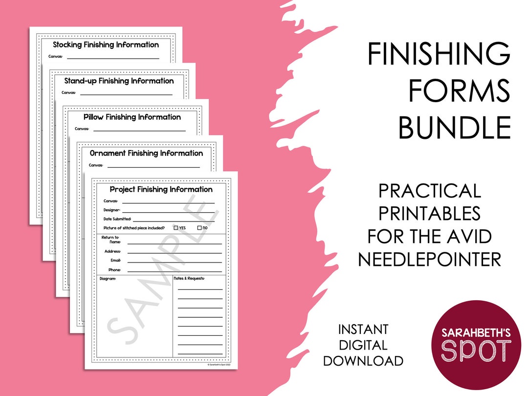 Finishing Forms Bundle (digital Product) - Etsy