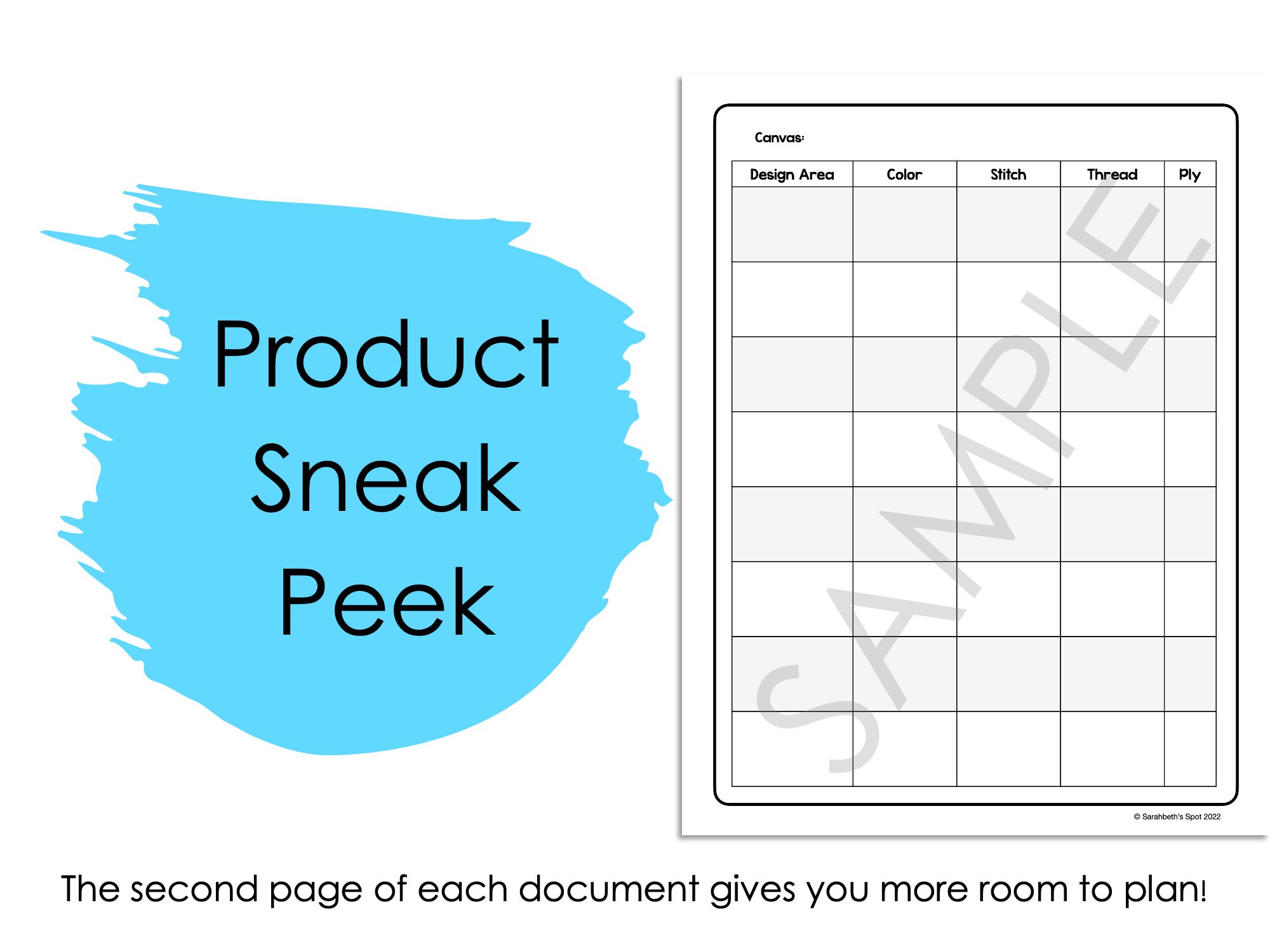 Project Information Sheets - Simple Designs (digital Product) - Etsy