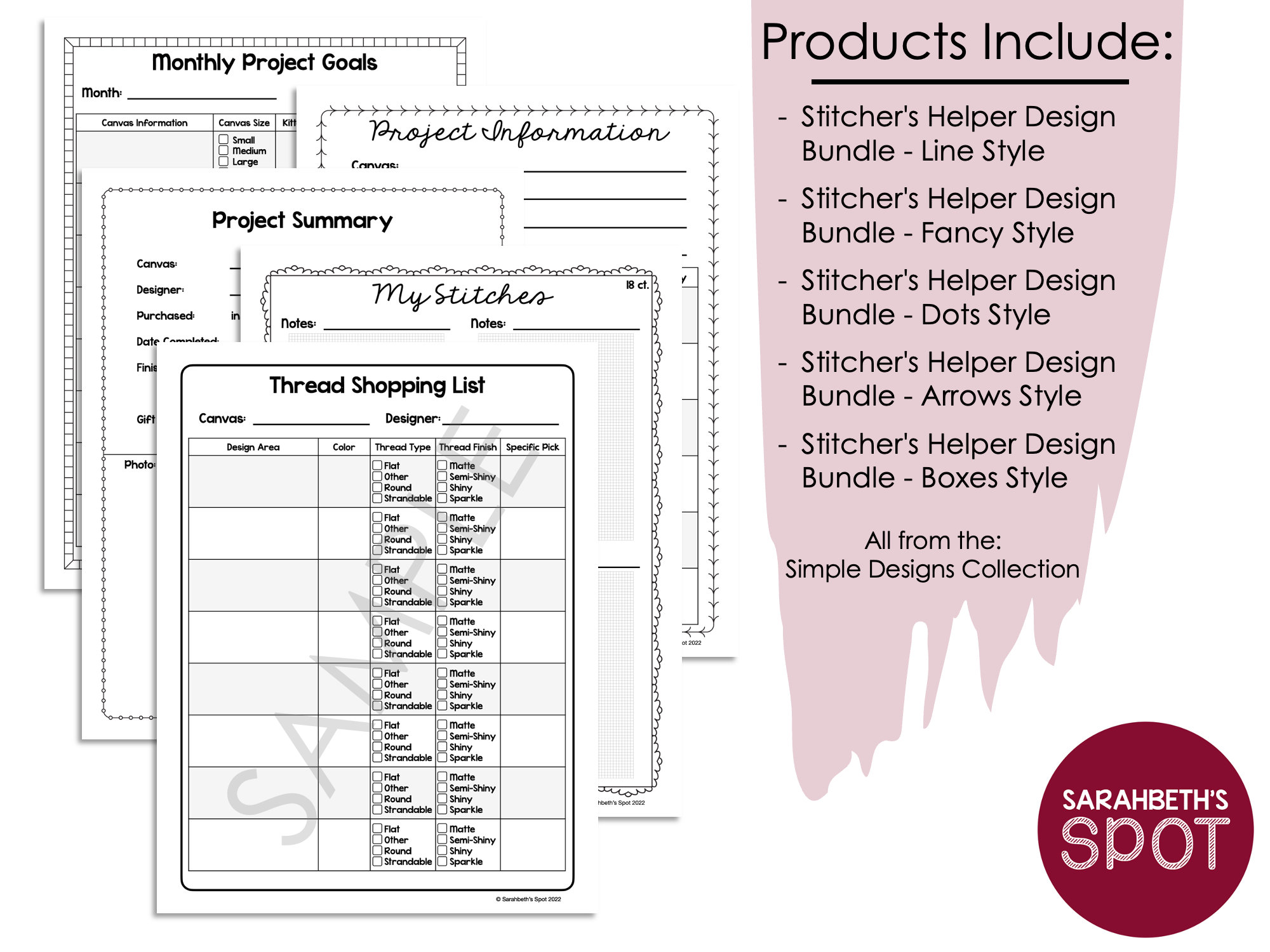 ULTIMATE Stitcher's Helper Design Bundle - Simple Designs Collection ...