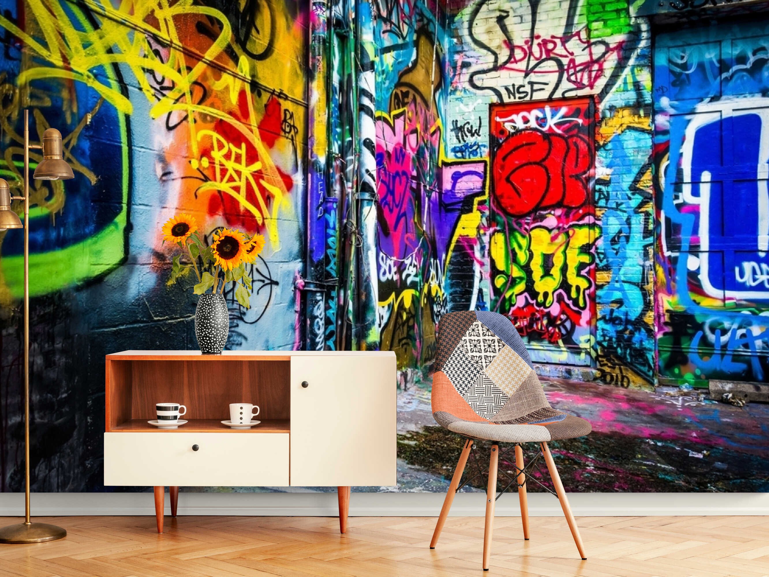 Street Art Graffiti Murals Peel and Stick Wallpaper Graffiti - Etsy