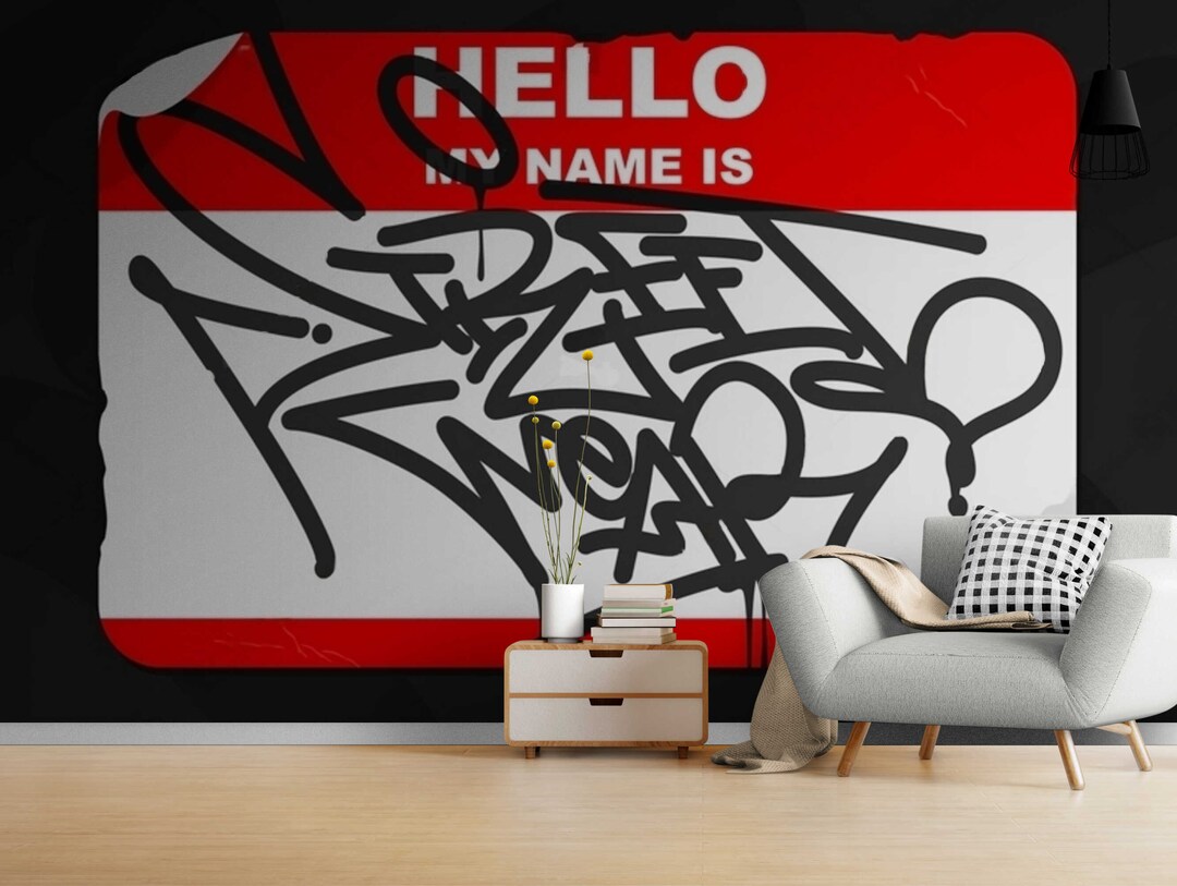 Stylish Graffiti Wall Sticker | Adhesive Wallpaper Mural for Urban ...