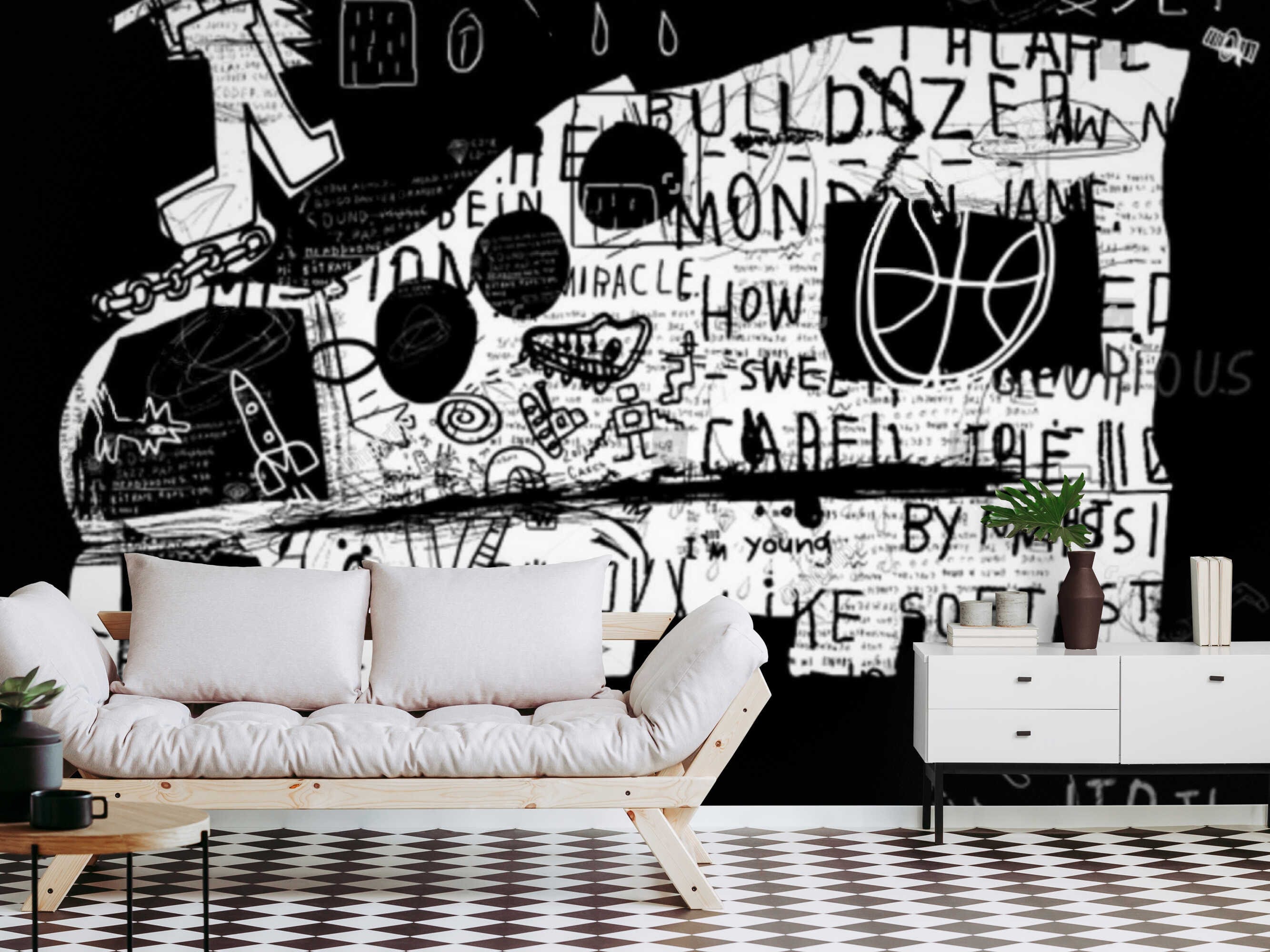 Graffiti Murals Art | Wallpaper Mural Decor | Peel and Stick Adhesive ...