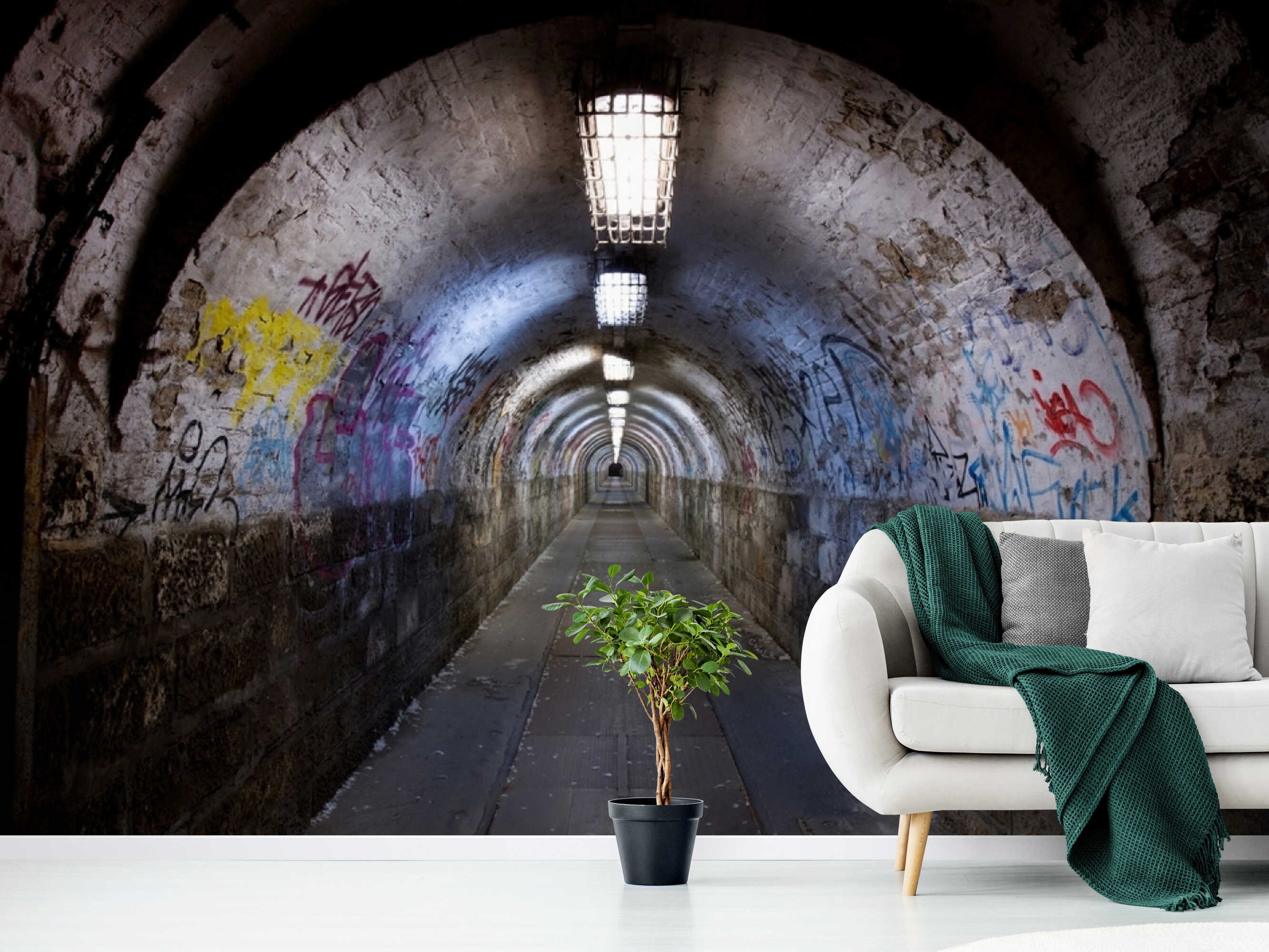 Stylish Graffiti Wallpaper for Urban Decor - Peel and Stick, Urban ...