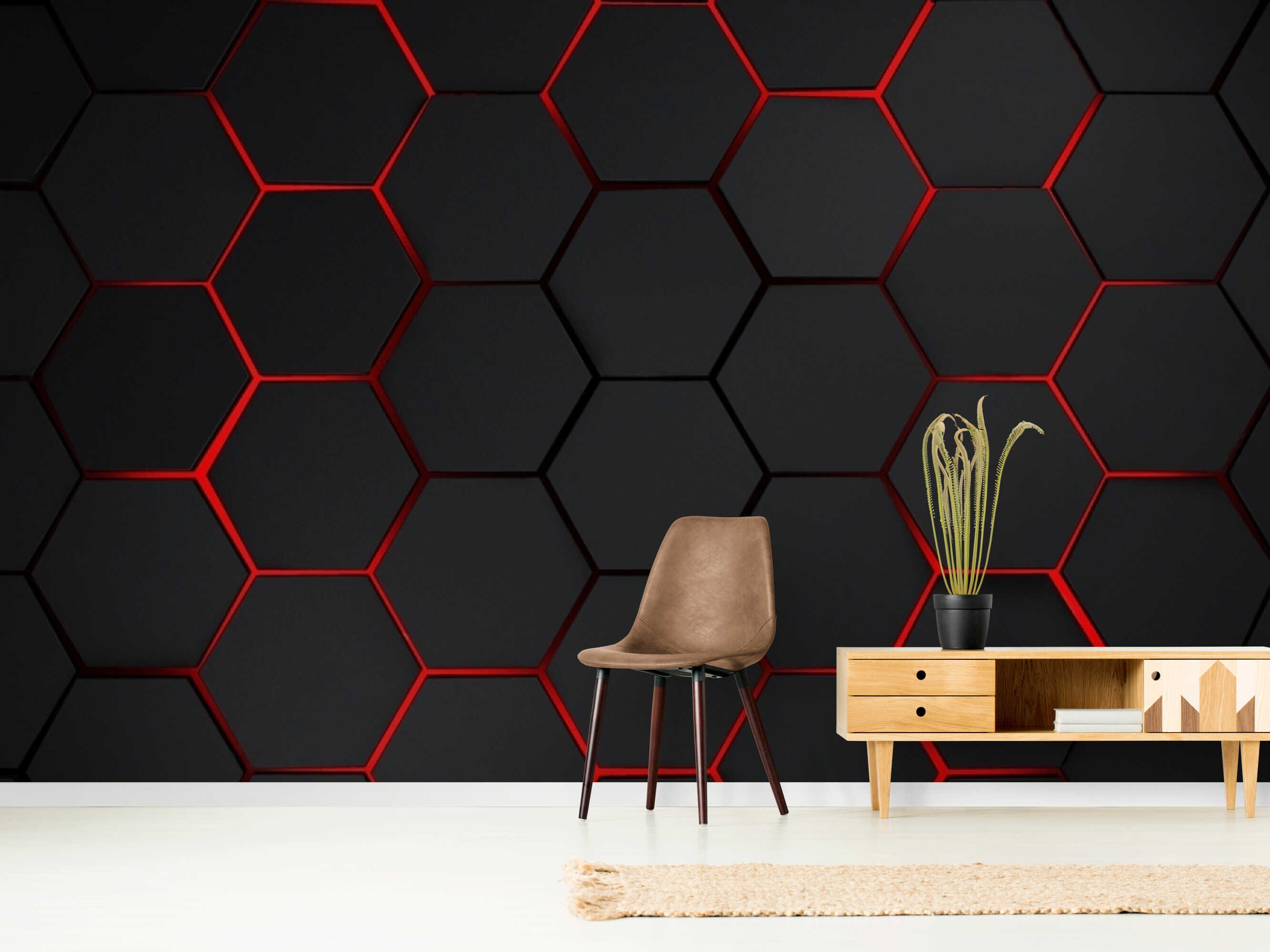 3D Geometric Wallpaper Mural, Peelstick Abstract Wallpaper, Bedroom ...