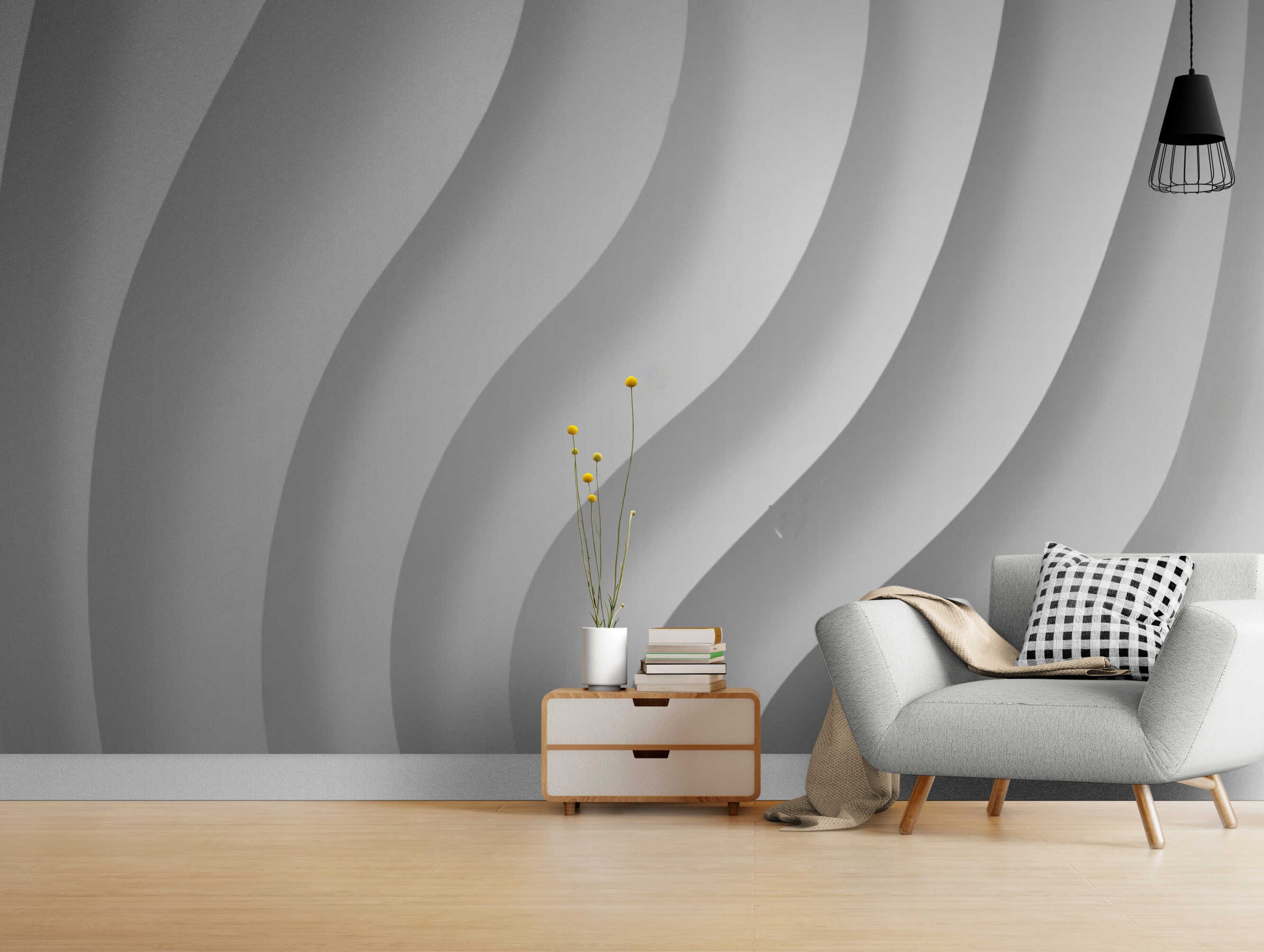 Walls With Stunning Gray Geometric 3D Wallpaper - Peel and Stick Mural ...