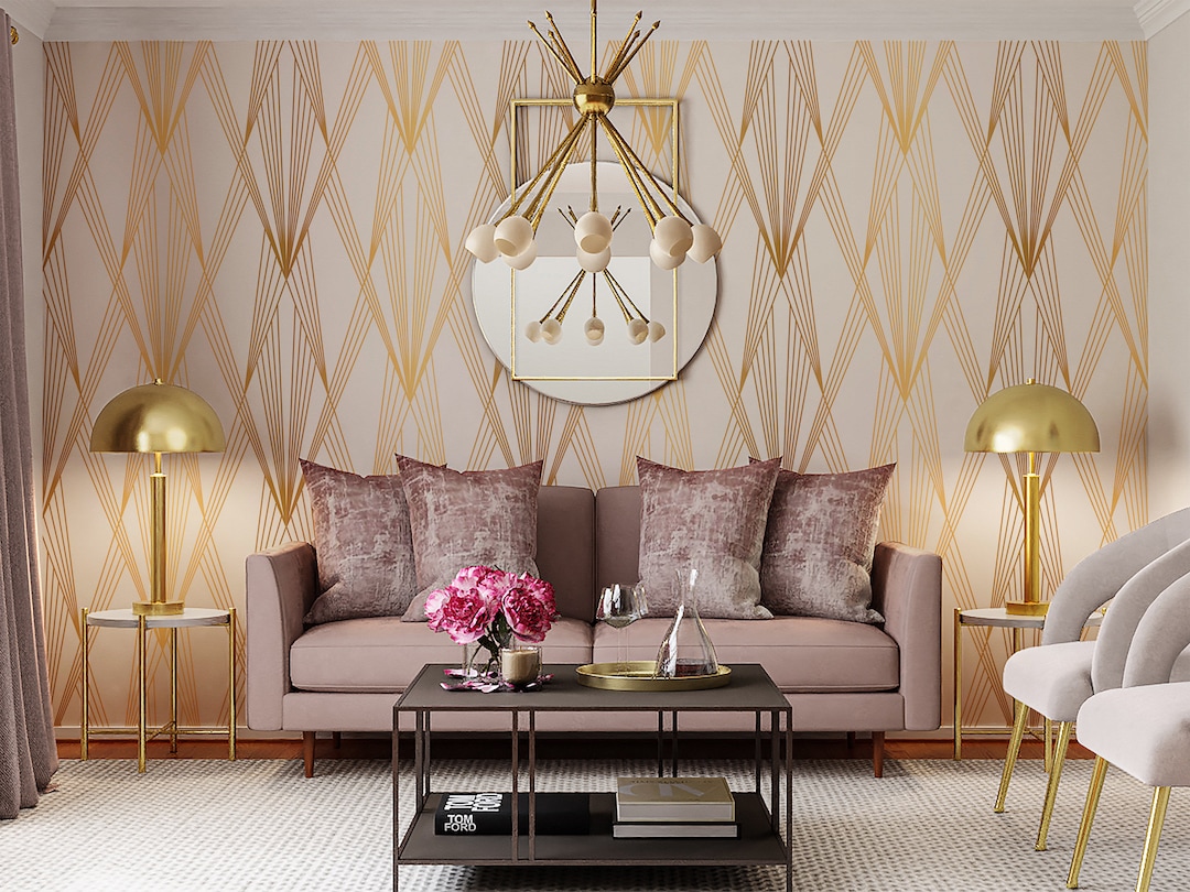 Removable Luxury Wallpaper | Chic Damask Pattern | Peel & Stick Luxury ...