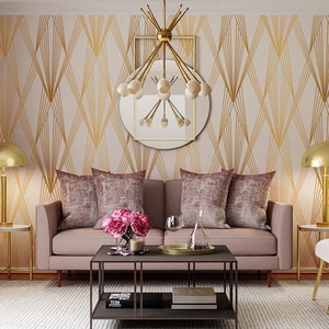 Removable Luxury Wallpaper | Chic Damask Pattern | Peel & Stick Luxury ...