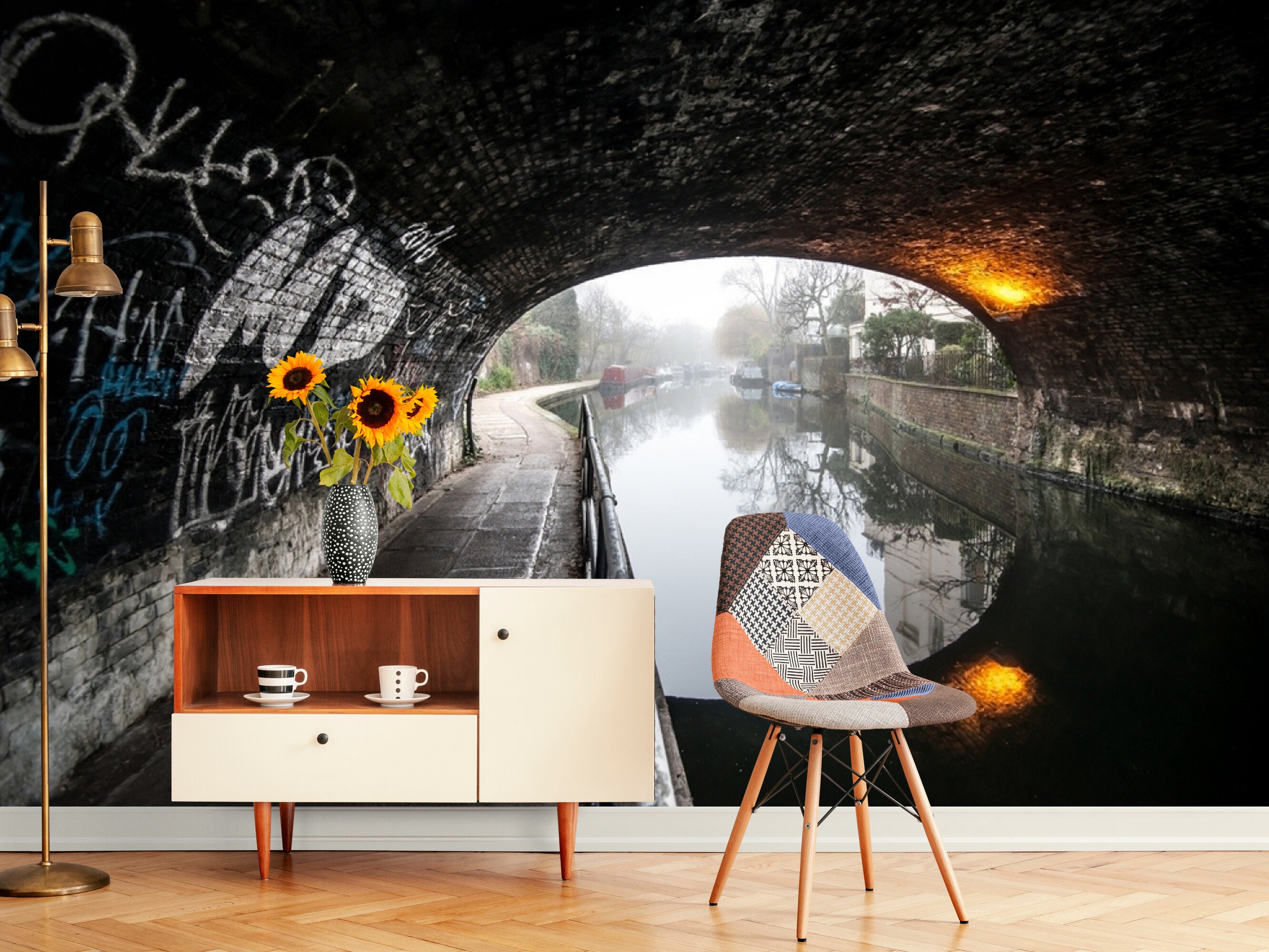 Urban Tunel 3D Wall Murals Bedroom Wallpaper Design Peel and Stick ...