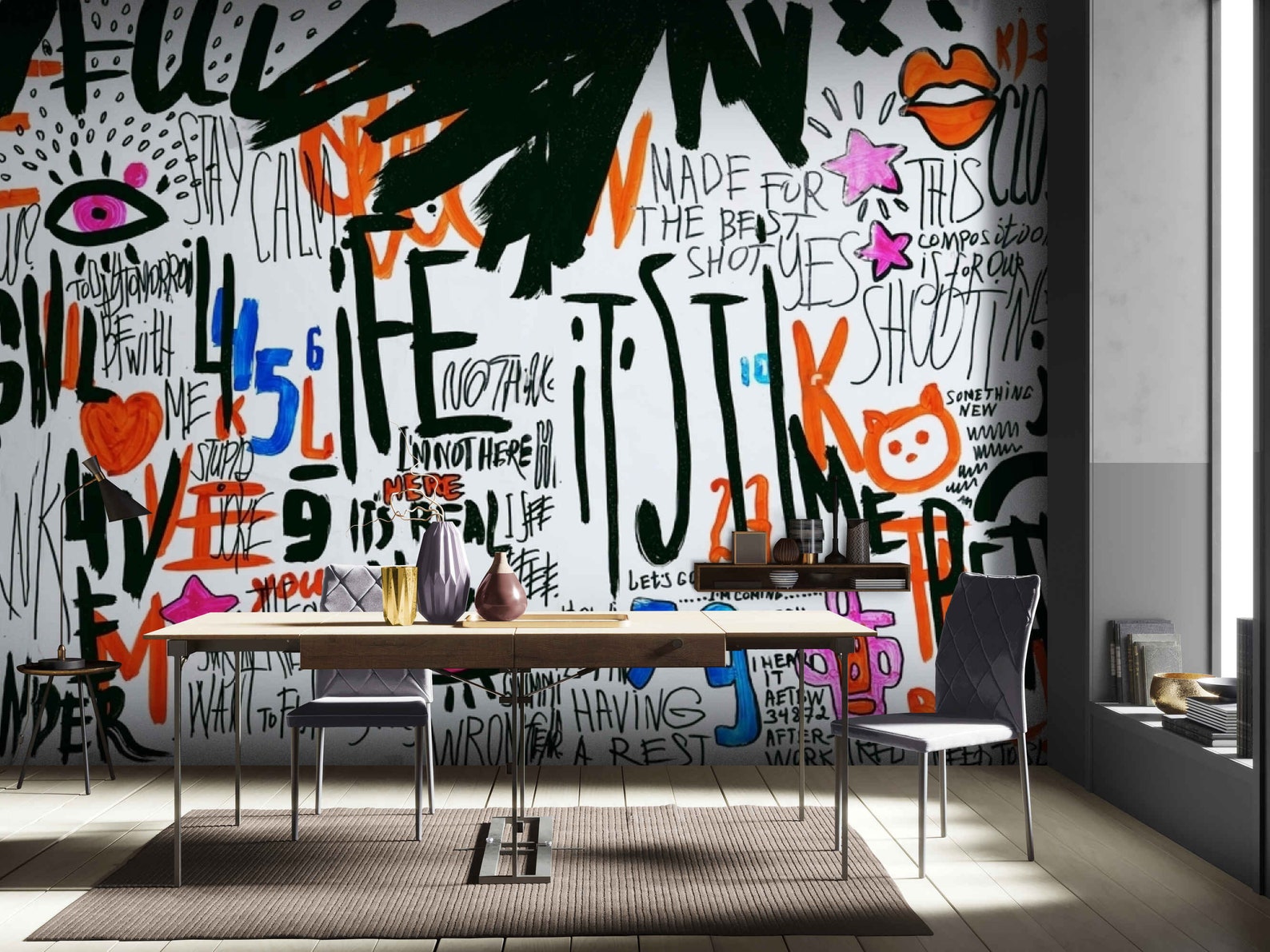 Urban Graffiti Art Print Hand-drawn Street Art Design With Spray Paint ...