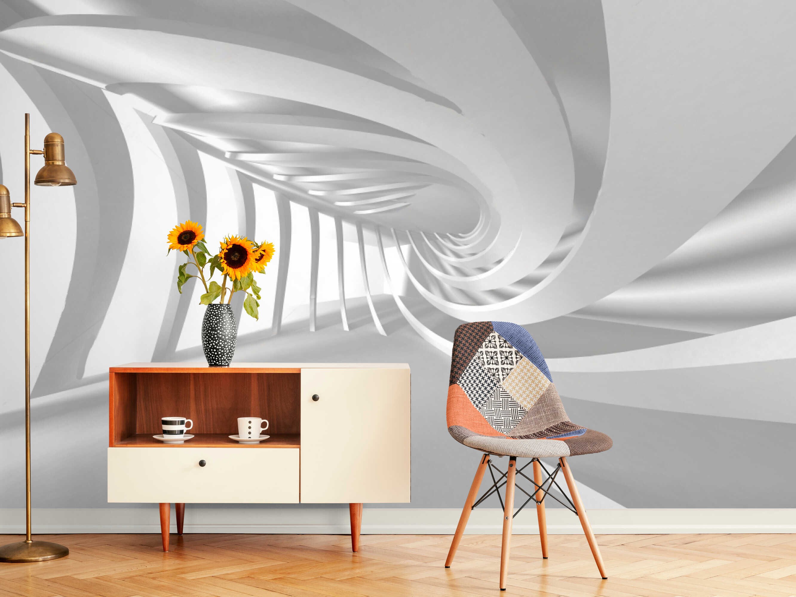 Abstract Architecture 3D Wallpaper Mural: Modern Peel and Stick Wall ...