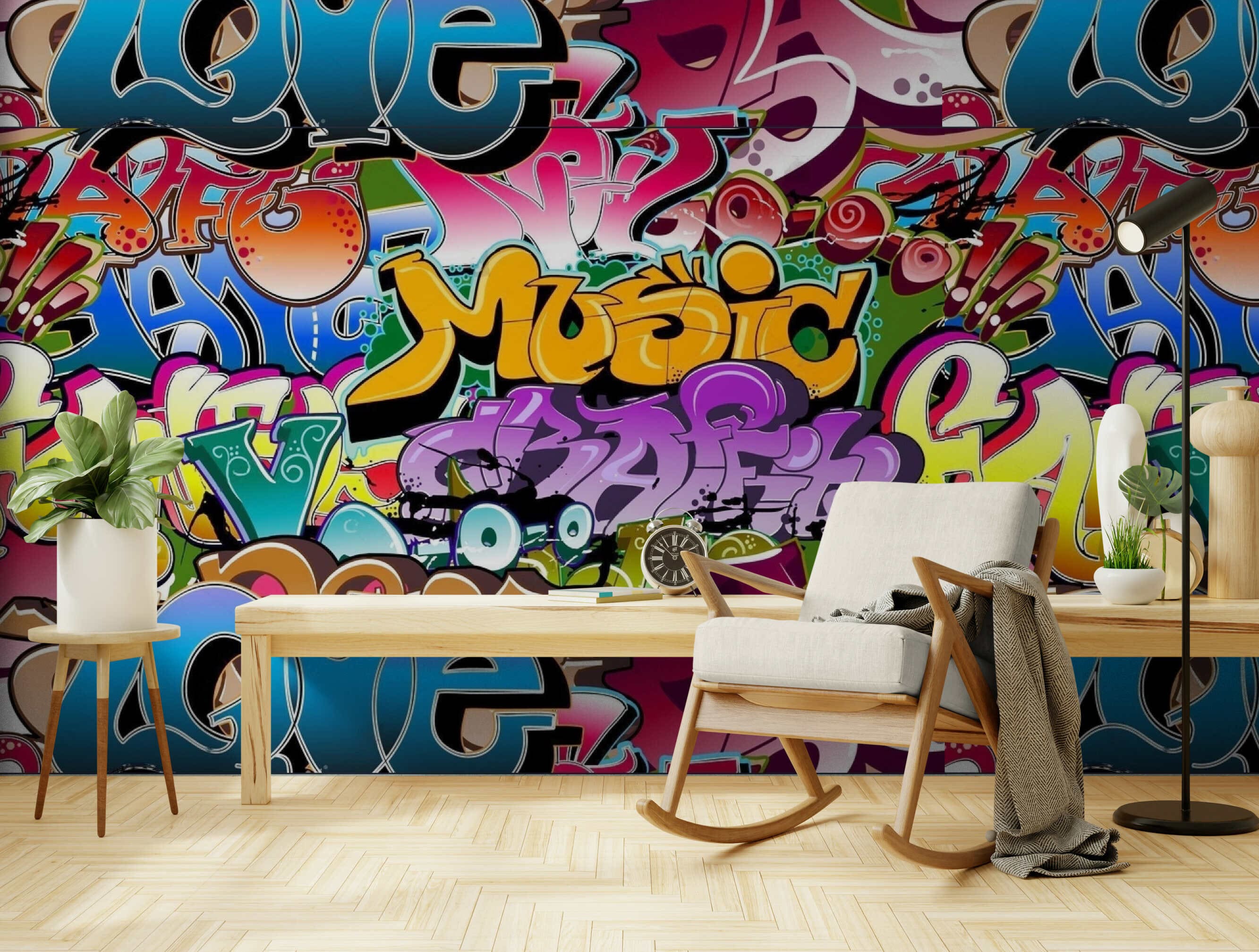 Modern Graffiti Wall Mural Graffiti Wallpaper Graffiti Photo Wall ...