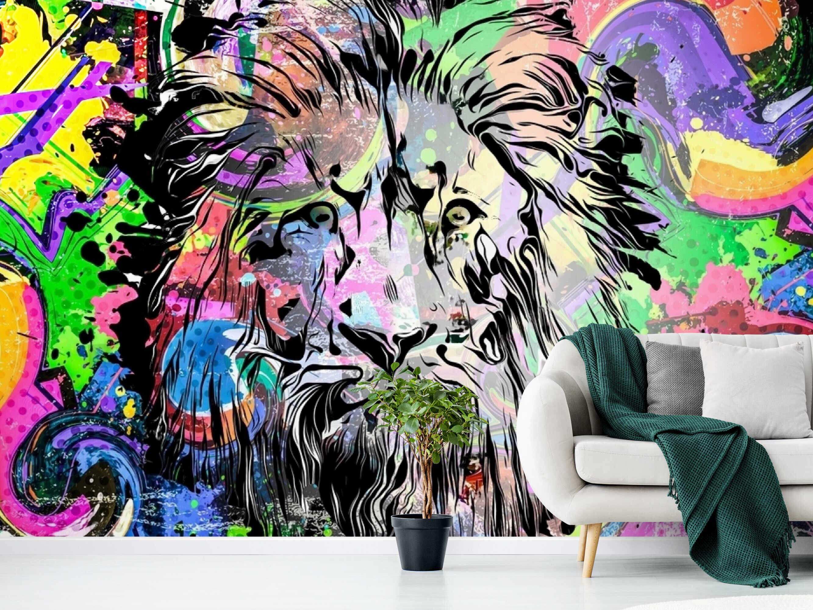Graffiti Wallpaper Lion