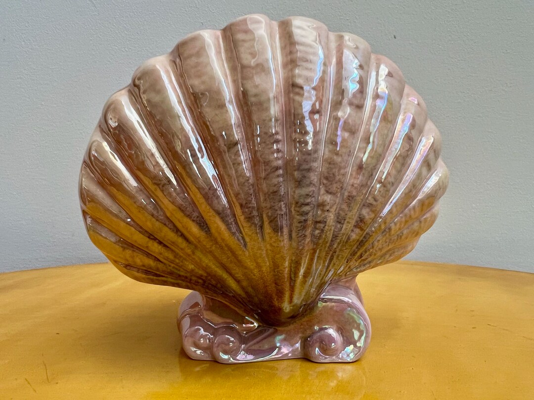 Vintage Australian Pottery Clam Shell Lustre Vase C.1950s - Etsy