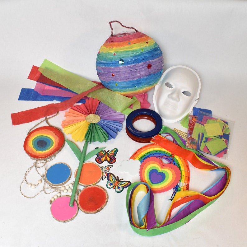 Artsy Rainbow Craft Kit, Kids DIY Activities - Etsy