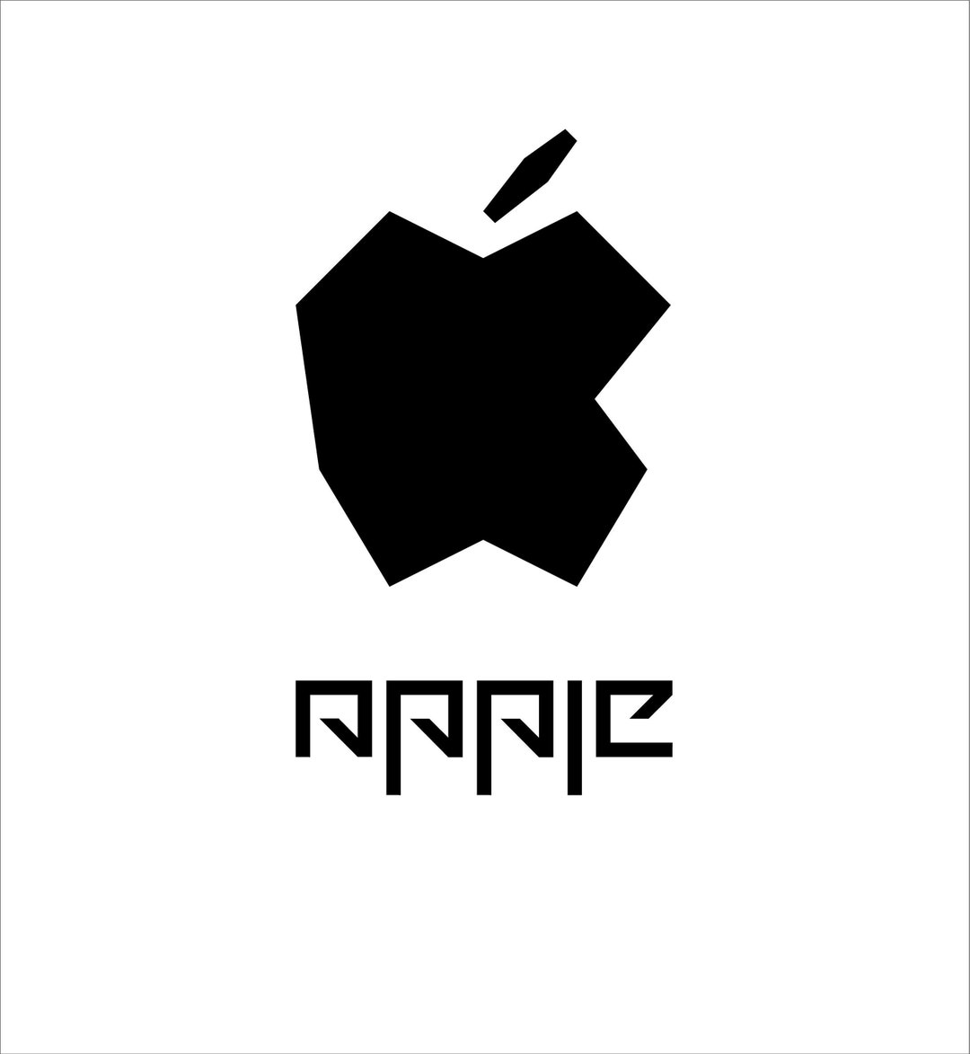 APPLE | Creative New Apple Logo and Font | Black&white Apple Logo ...