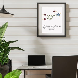 PRINTABLE Norepinephrine Neuroscience Art Made With Pressed Flowers ...