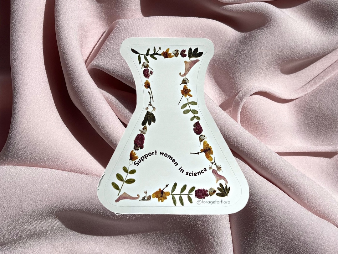 Support Women in Science Vinyl Sticker, STEM Sticker With Pressed ...