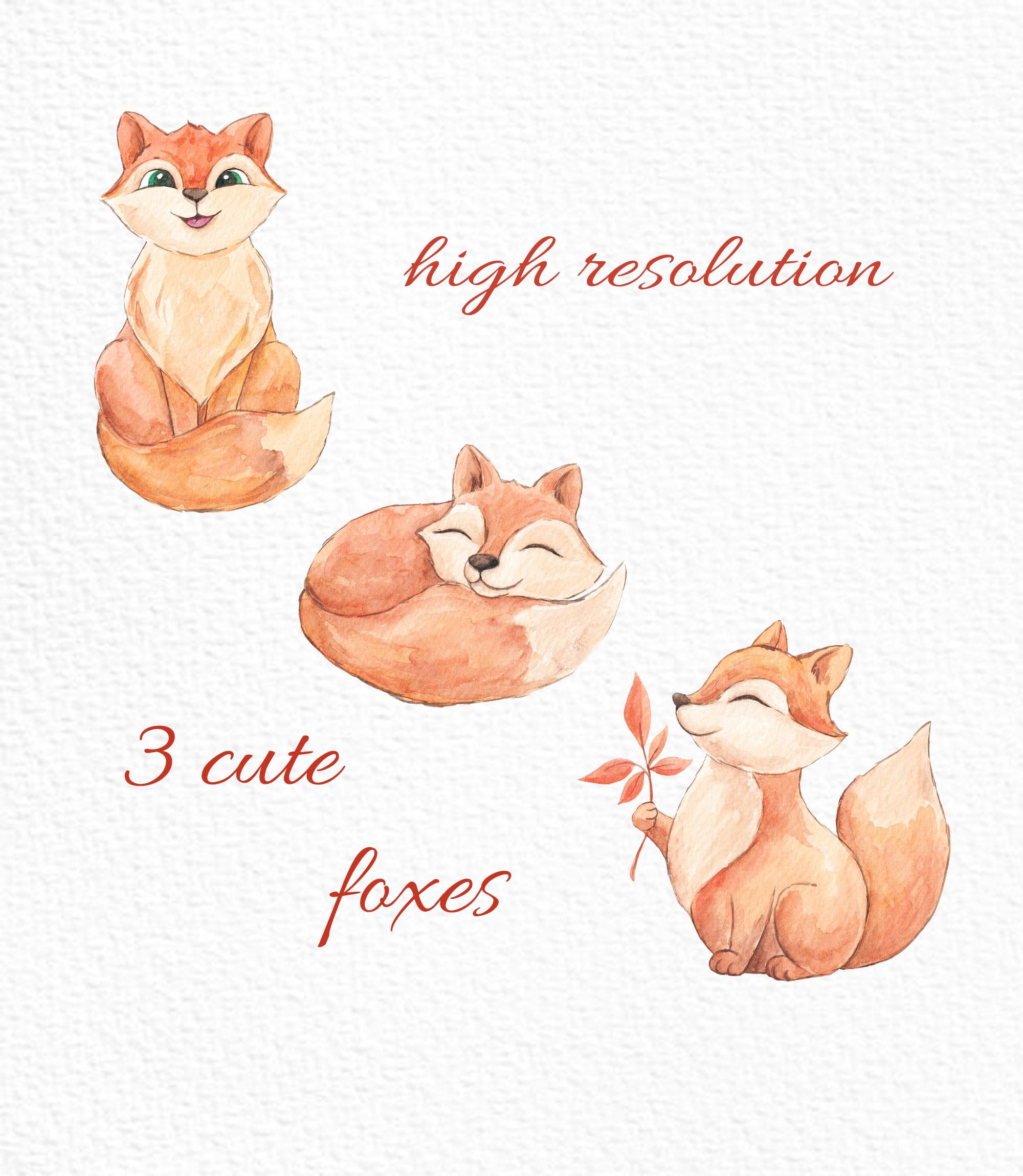 Woodland Fox Clipart, Forest Animals Clipart, Baby Fox Clipart, Clipart ...