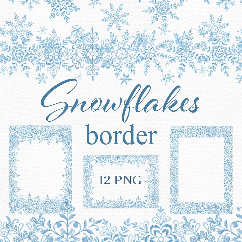 Snowflake Border - Etsy
