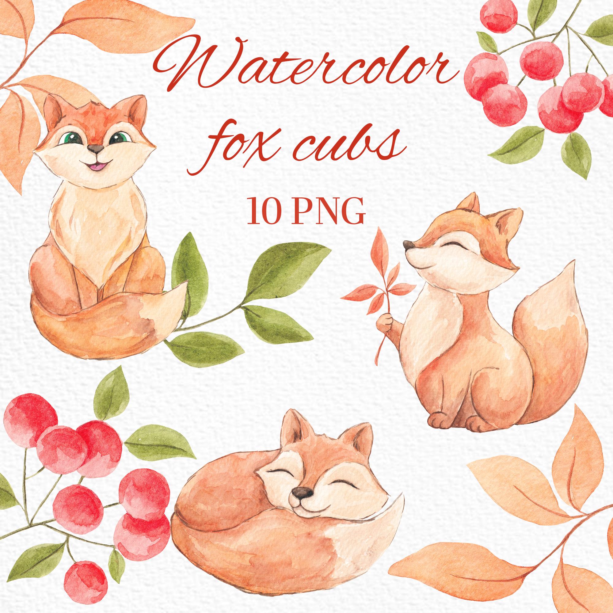 Woodland Fox Clipart, Forest Animals Clipart, Baby Fox Clipart, Clipart ...
