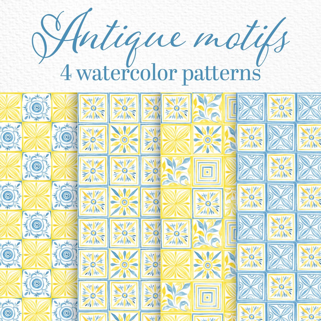 Greece Digital Papers, Seamless, Santorini Paper, Greece Pattern ...