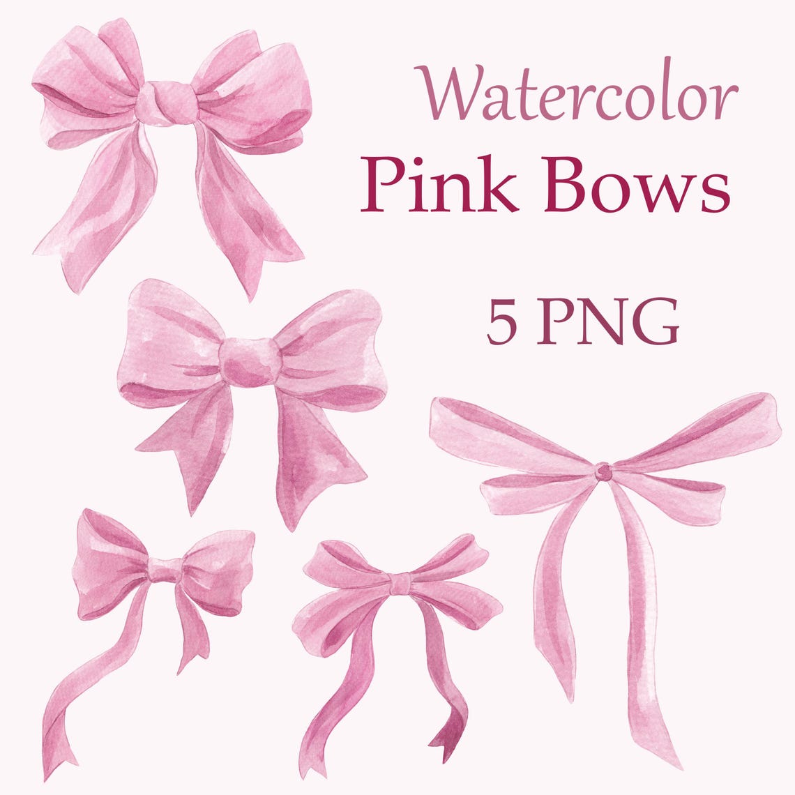 Bow Clipart, Girl Coquette, Watercolor Pink Bow, PNG Clipart, Bow Png ...