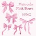 Bow Clipart, Girl Coquette, Watercolor Pink Bow, PNG Clipart, Bow Png ...