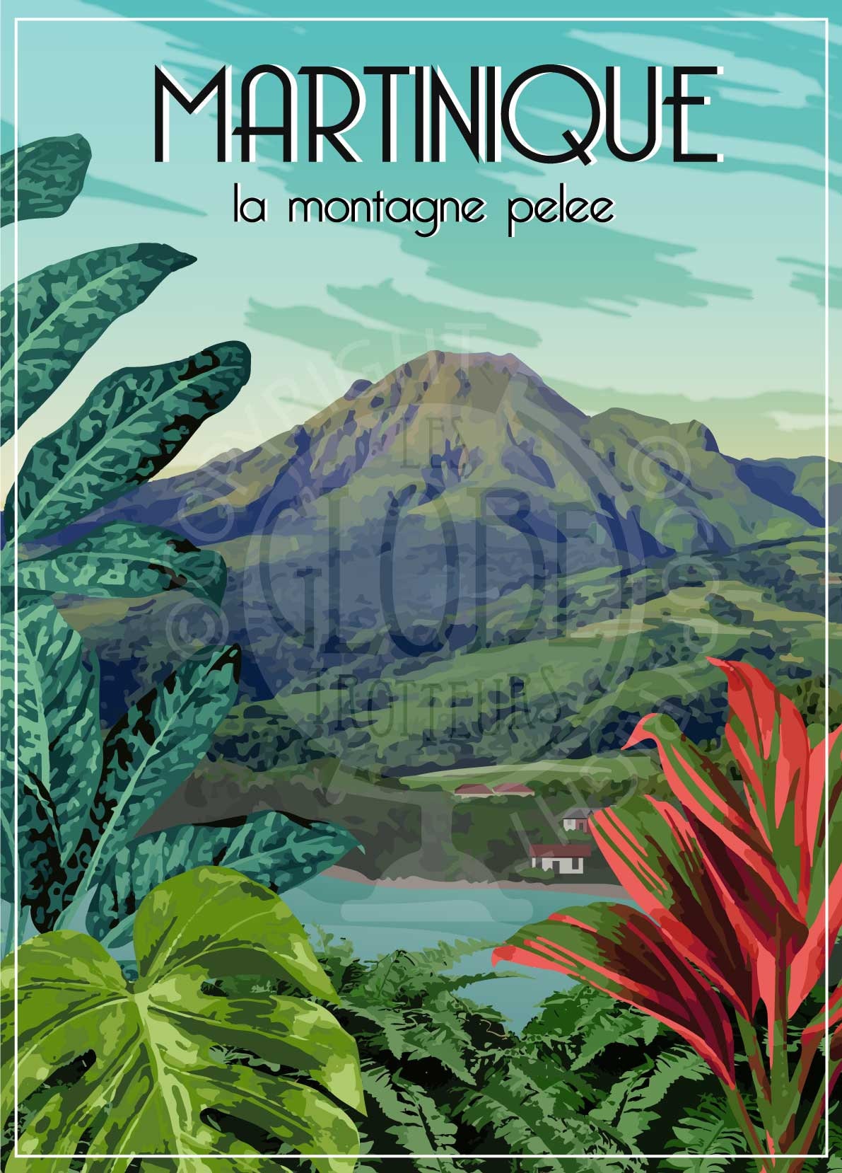 Martinique Poster, Martinique Poster, Martinique Souvenir, Pelée ...