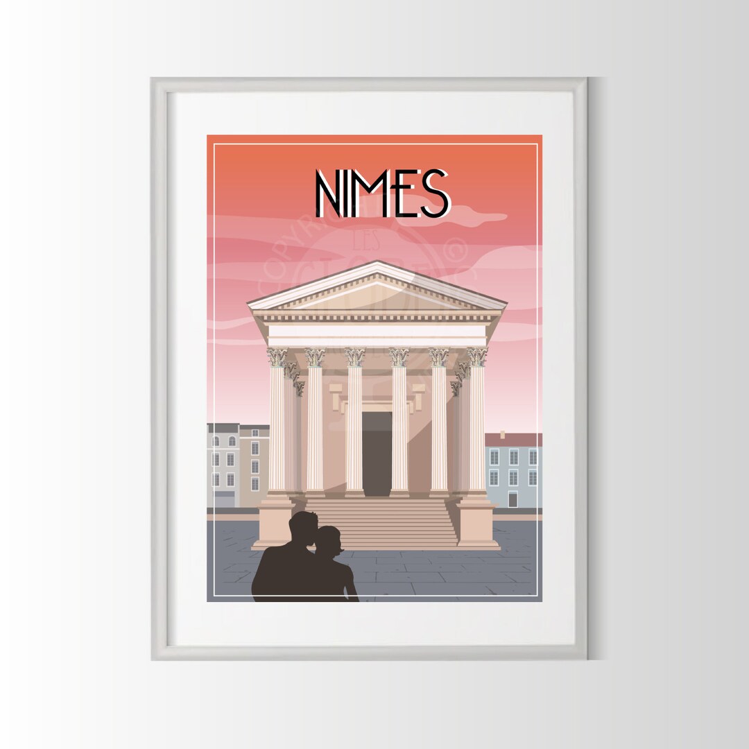 Nimes Poster, Nîmes Poster, Nimes Souvenir, Nimes Gift, France Region ...