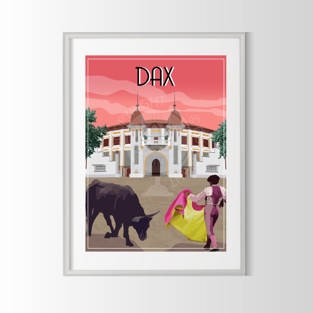 Dax Poster, Dax Poster, Dax Souvenir, Dax Gift, France Region Poster ...