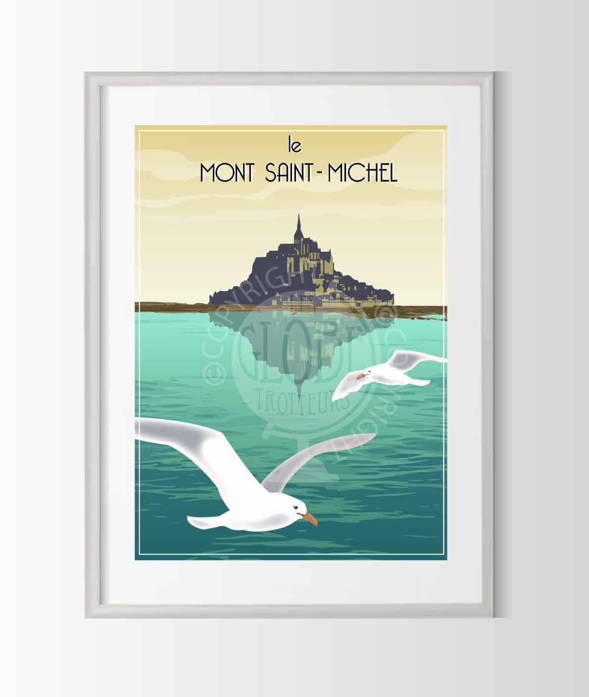 Mont Saint-michel Poster, Brittany Poster, Mont Saint-michel Poster ...