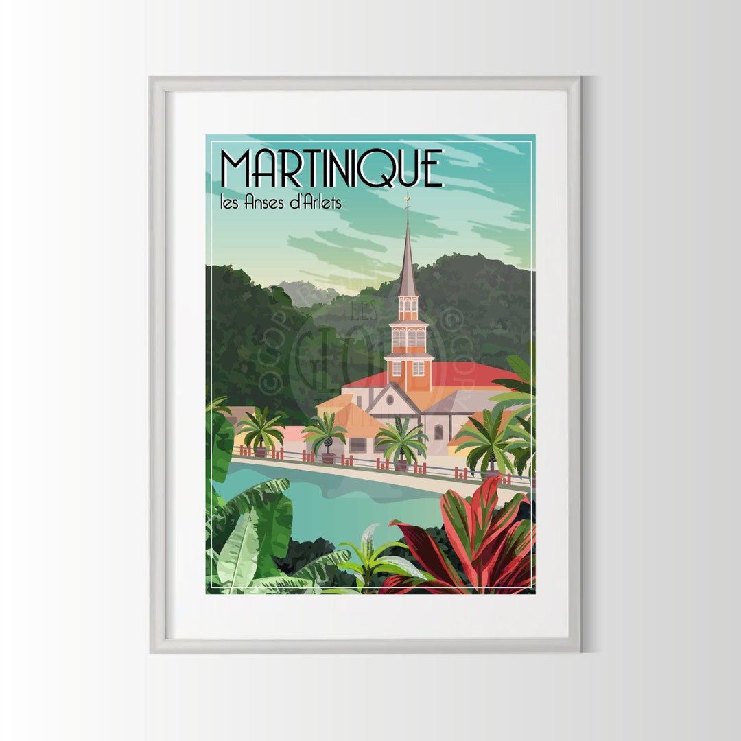 Martinique Poster, Martinique Poster, Martinique Souvenir, Anses D ...