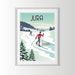 Affiche Jura , poster Jura, souvenirJura, cadeau Jura, ski, neige ...