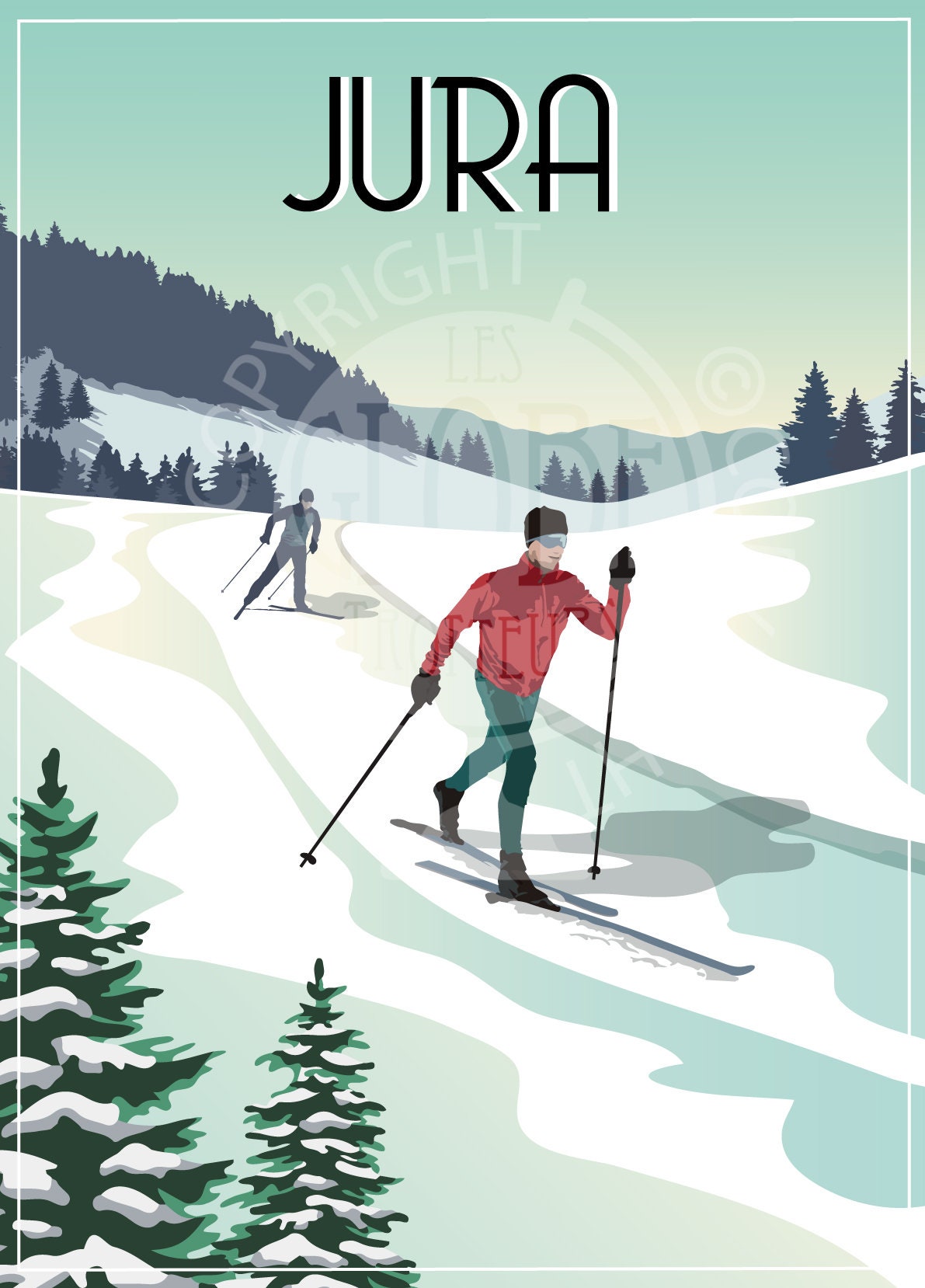 Affiche Jura poster Jura souvenirJura cadeau Jura ski - Etsy France