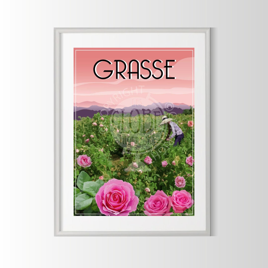 Provence Poster, Grasse Poster, Grasse Poster, Provence Poster - Etsy