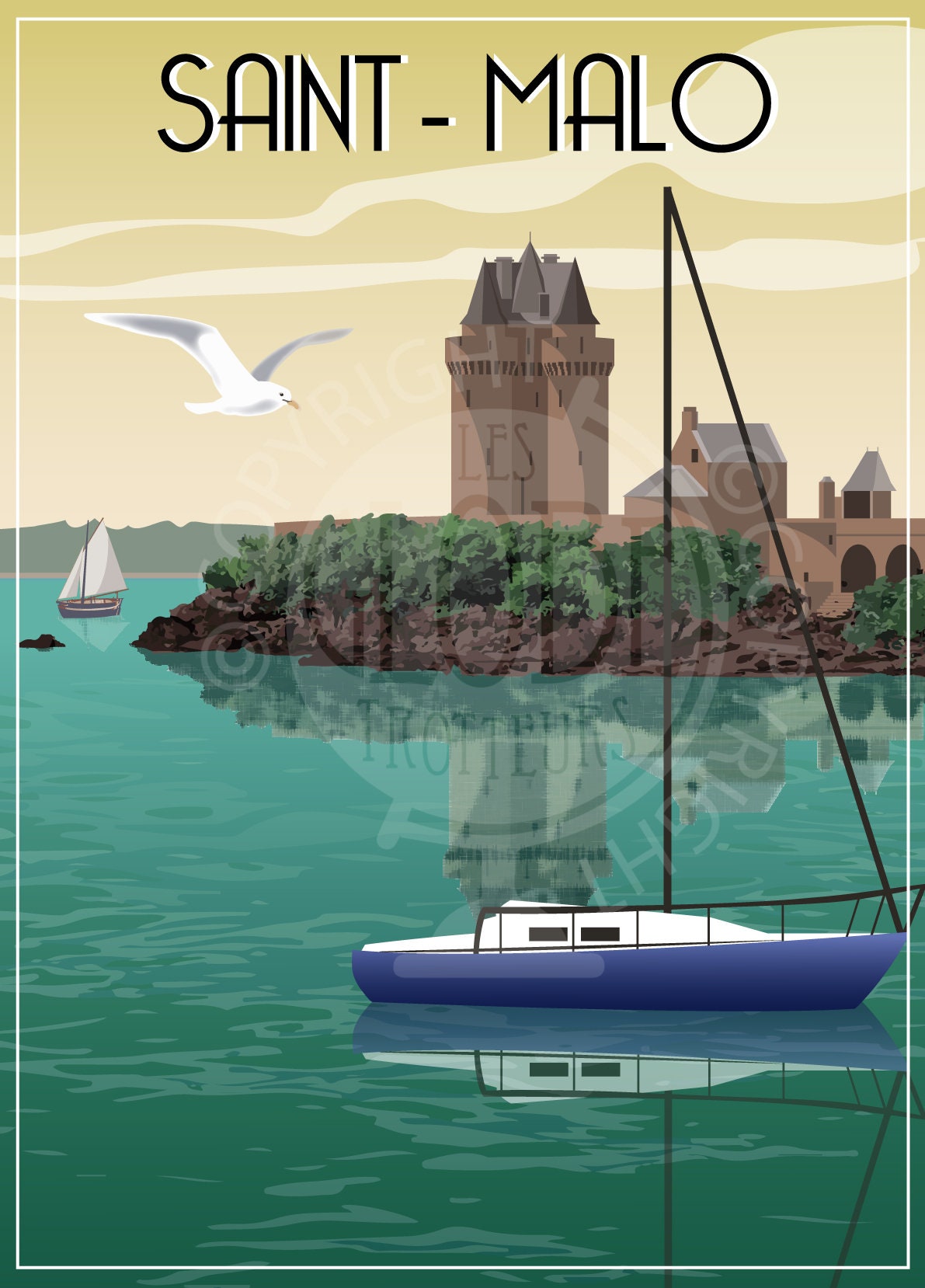 Saint-malo Poster, Saint-malo Poster, French City Poster, Saint-malo ...