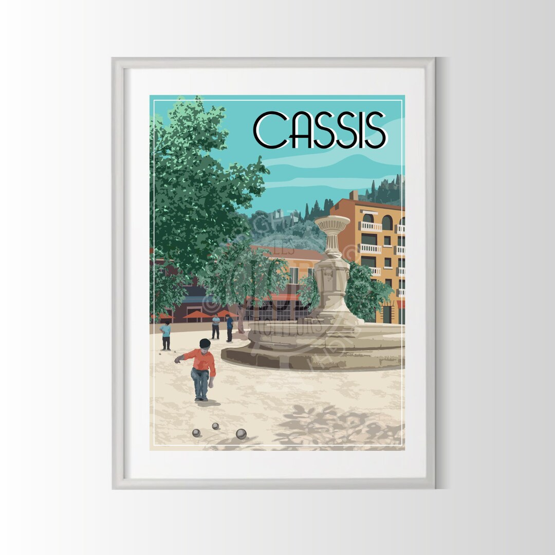 Cassis Poster, the Calanques, French City Poster, Cassis Poster, French ...