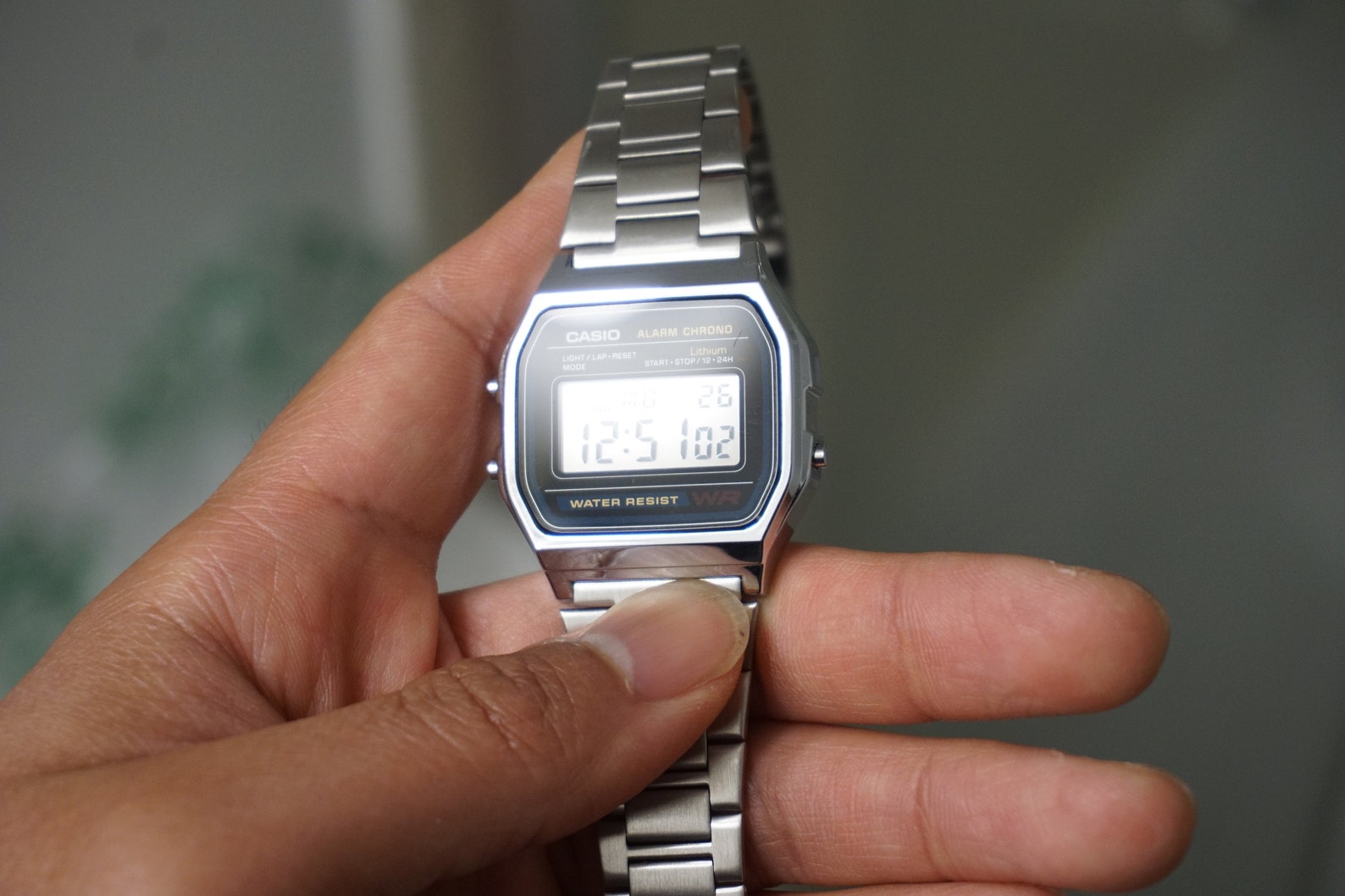 Casio A158W Modified With Rainbow Digits on Mirrored Lcd (v2.0) - Etsy