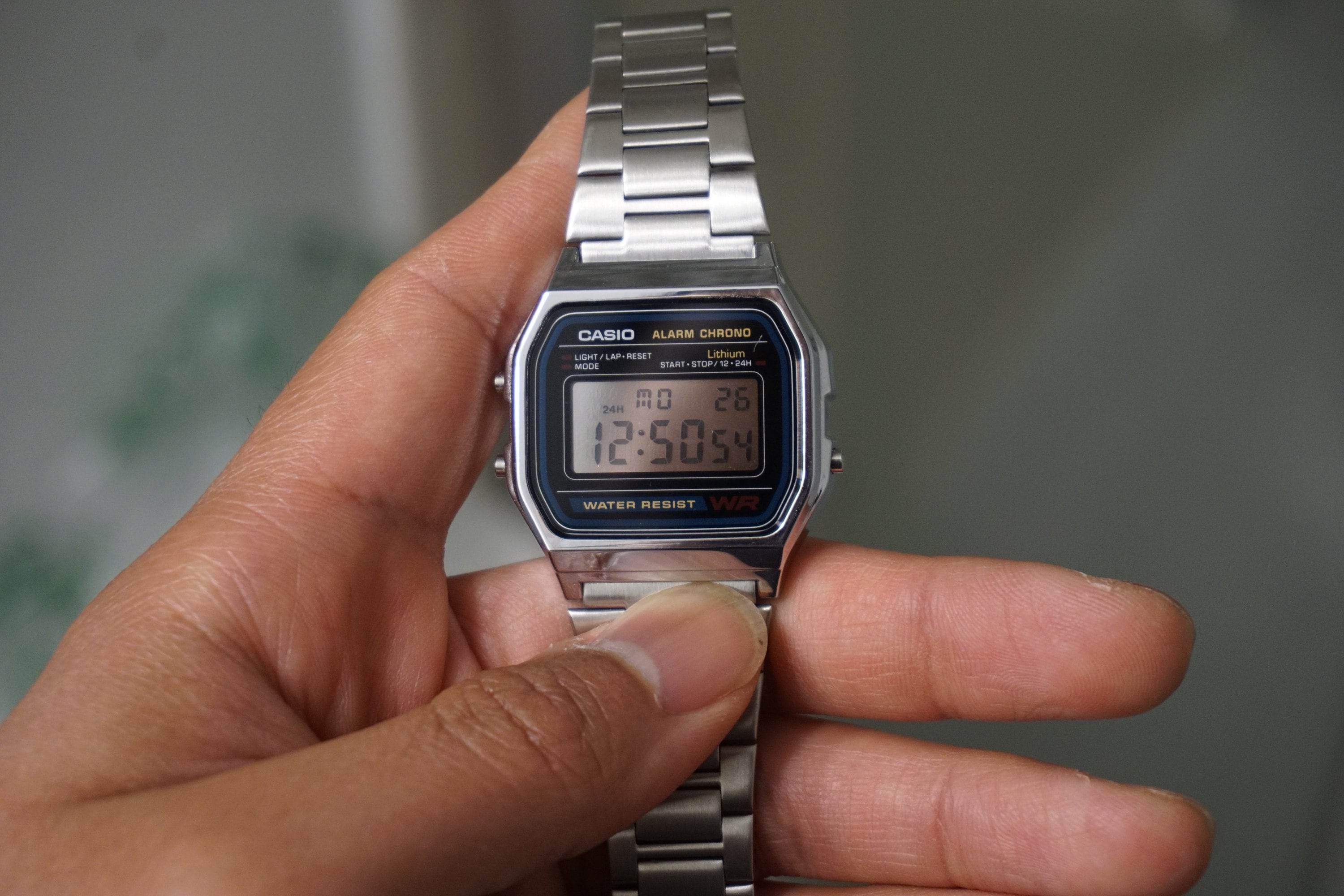 Casio A158W Modified With Rainbow Digits on Mirrored Lcd - Etsy